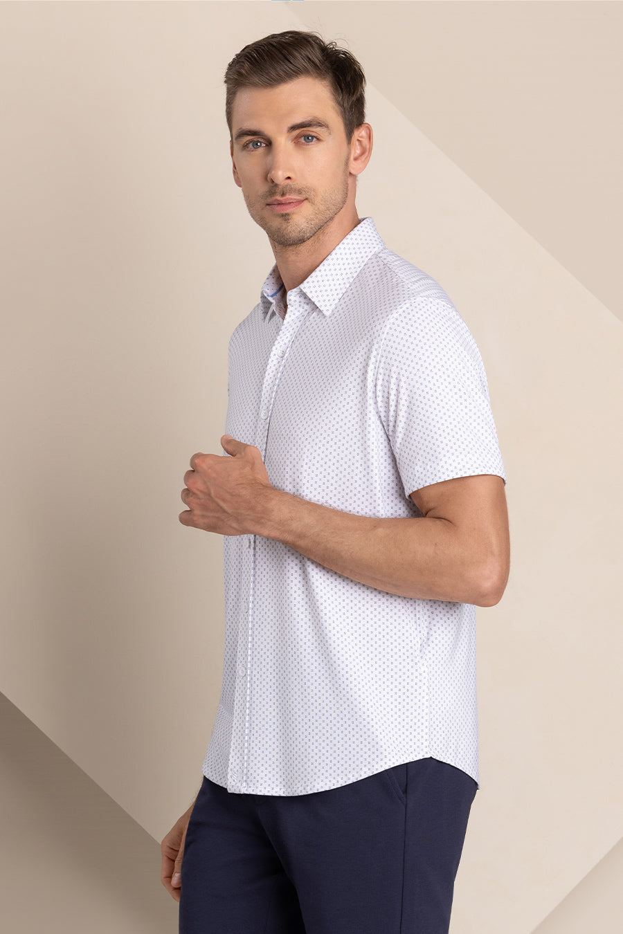 Intrigue In White Navy – Buttercloth